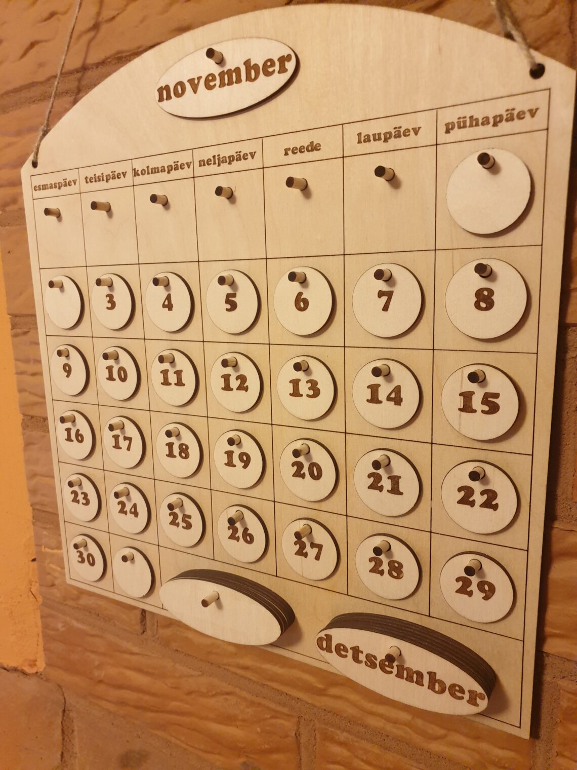 Igavene kalender 32 x 35 cm – zerowaste.ee